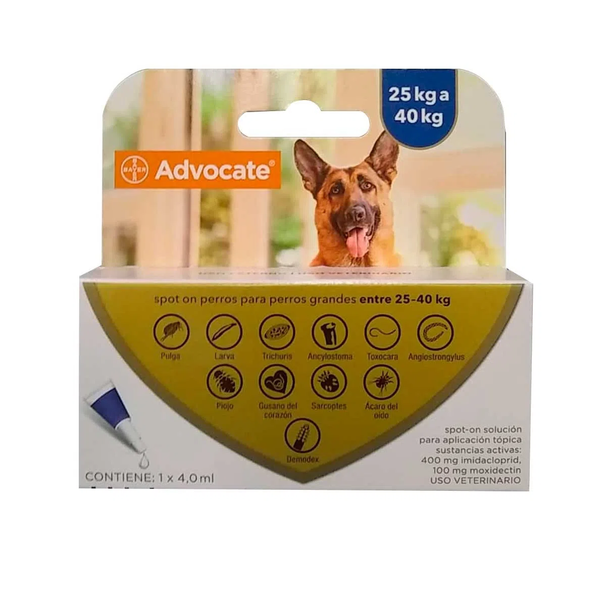 Advocate Perro 25kg hasta 40kg (pipeta) elanco (consultar precio ...
